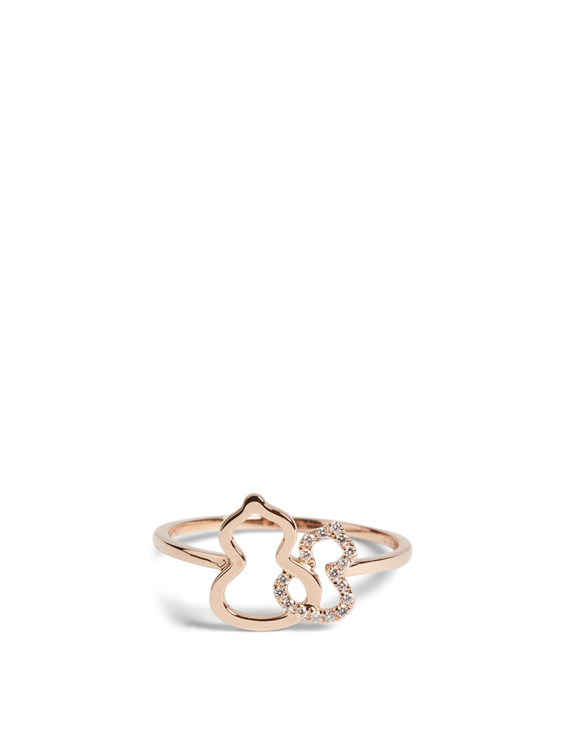 QEELIN Petite Wulu 18K Rose Gold Ring With Diamonds | Holt Renfrew
