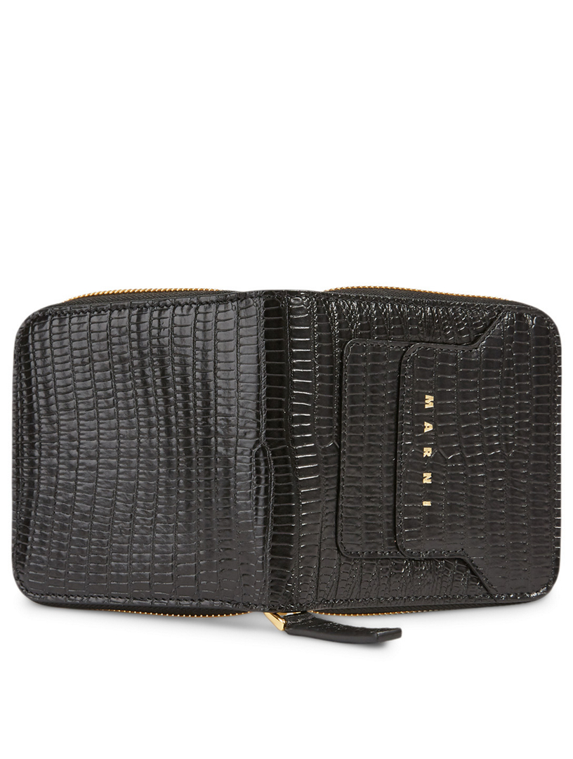 MARNI Vanitosi Croc-Embossed Zip-Around Wallet | Holt Renfrew