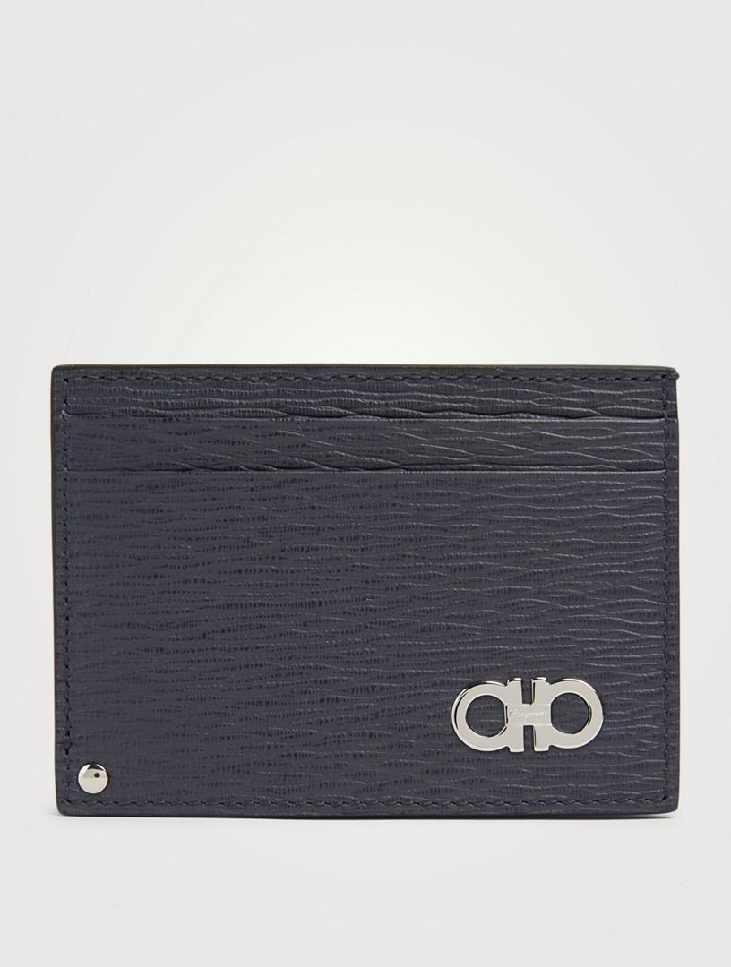 FERRAGAMO Gancini Leather Card Holder With Pull-Out ID Window | Holt ...