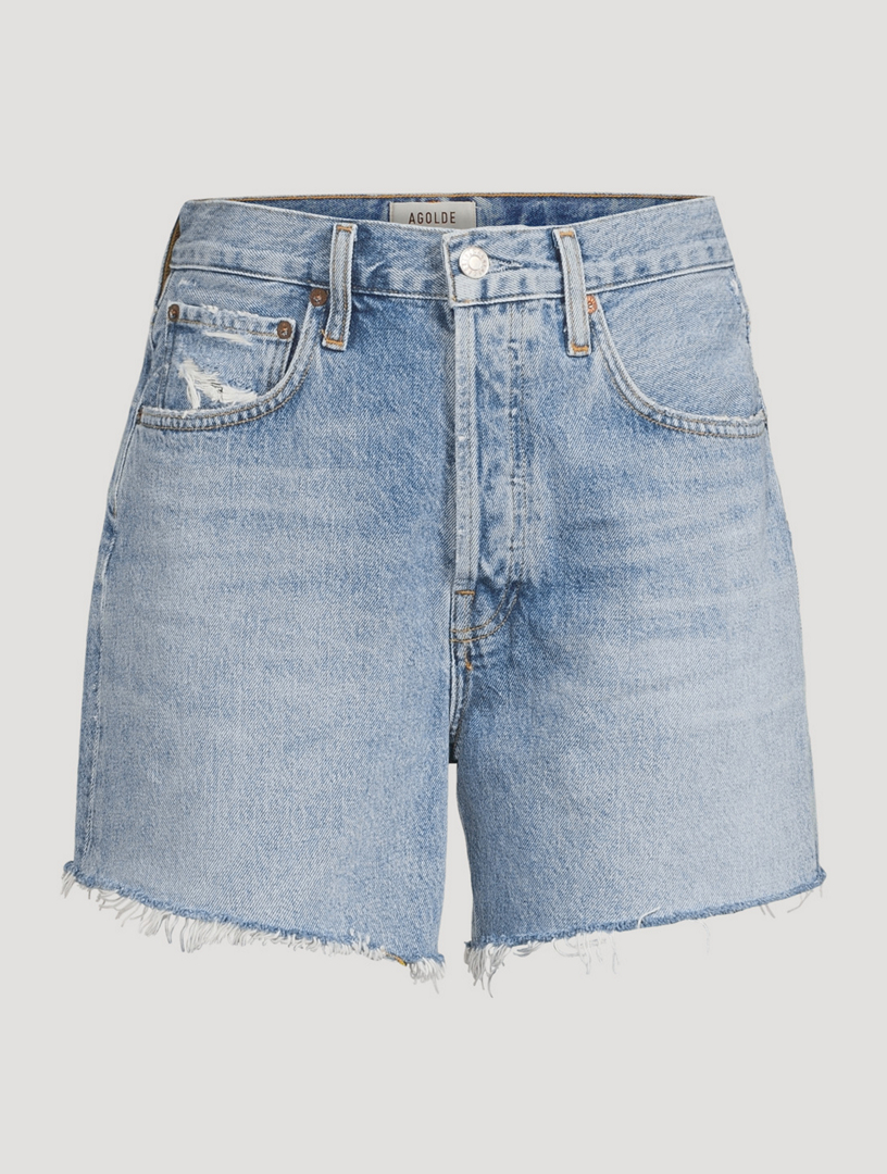 AGOLDE Riley High-Waisted Denim Shorts | Holt Renfrew