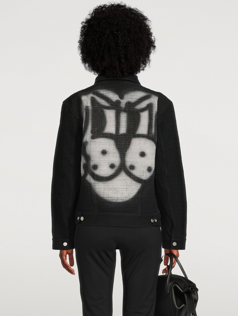 GIVENCHY Givenchy x Chito 4G Denim Jacket In Dog Tag Print | Holt Renfrew