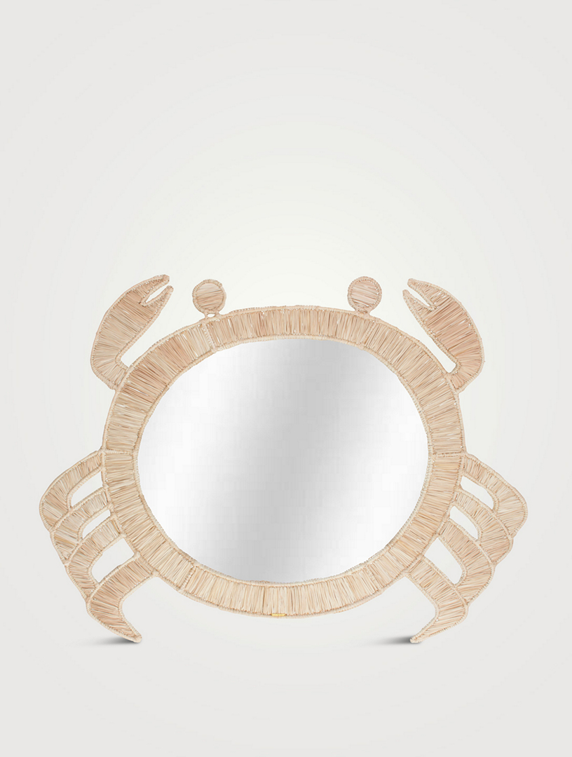 MERCEDES SALAZAR See You My Crab Raffia Mirror | Holt Renfrew