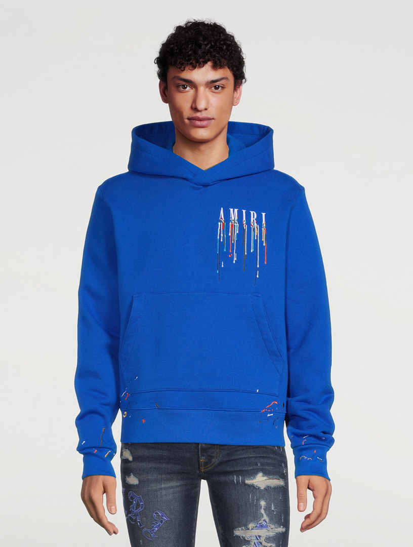 AMIRI Paint Drip Logo Cotton Hoodie | Holt Renfrew