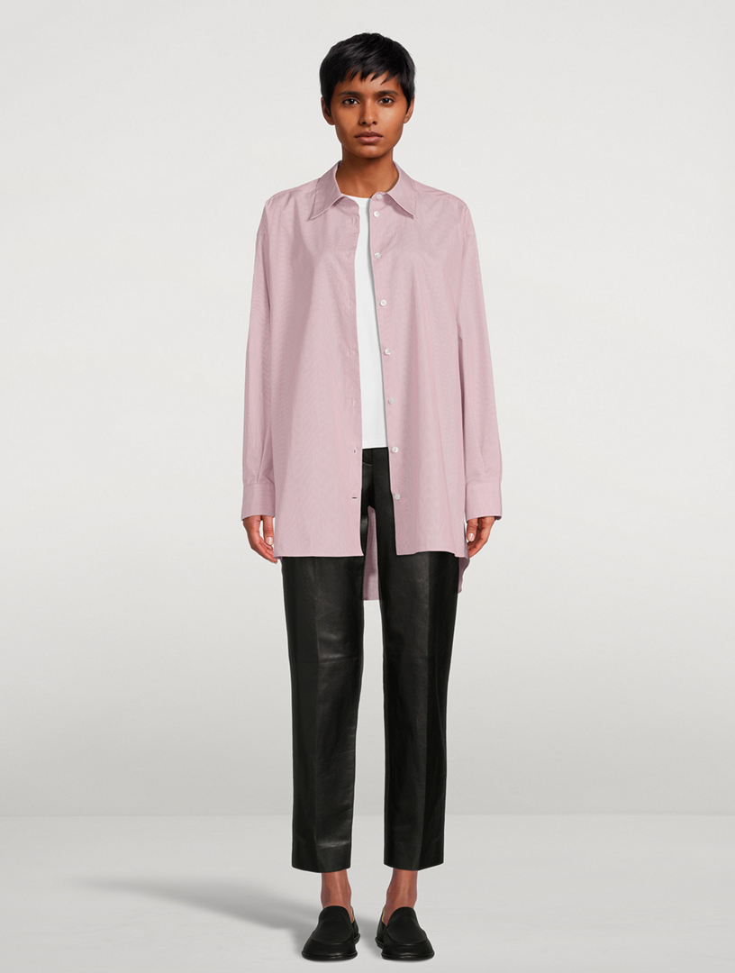 THE ROW Luka Cotton Shirt In Striped Print | Holt Renfrew