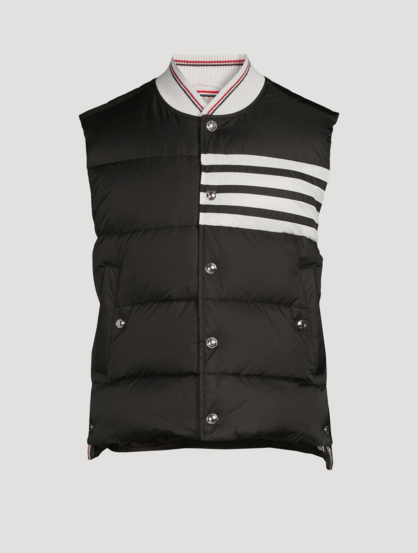 THOM BROWNE Nylon Four-Bar Down Vest | Holt Renfrew