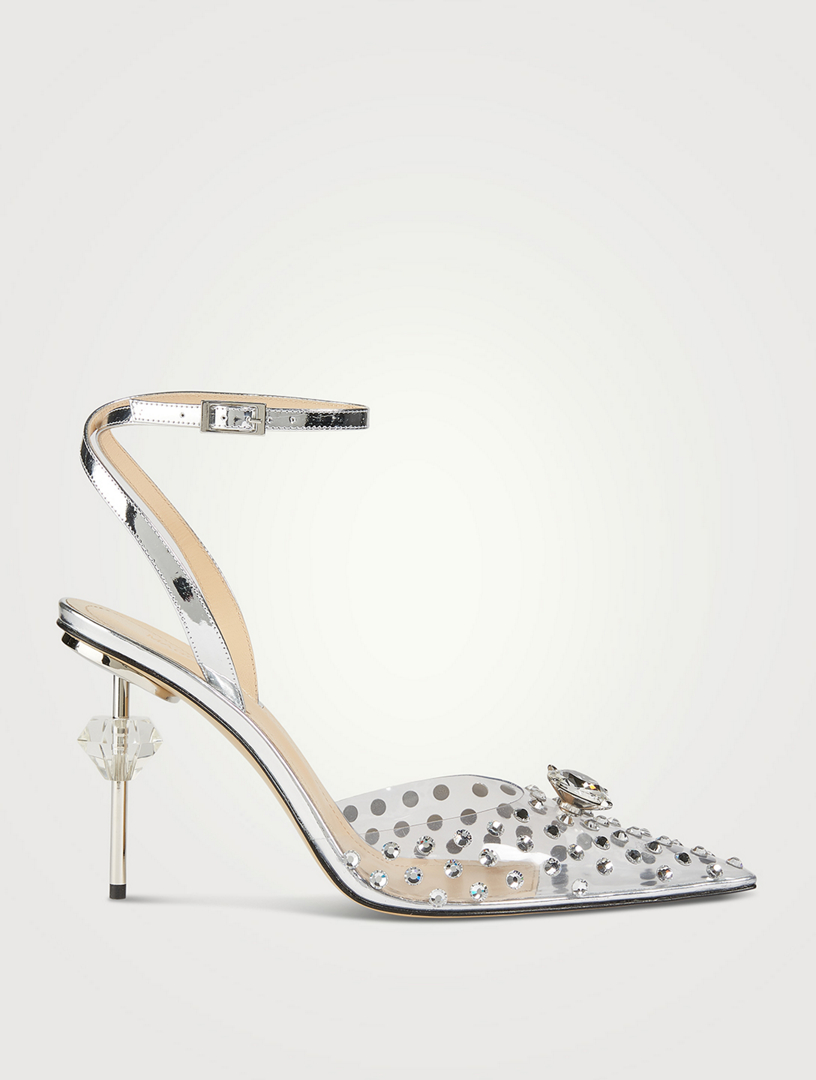 MACH & MACH Double Diamond Metallic Leather And PVC Pumps | Holt Renfrew
