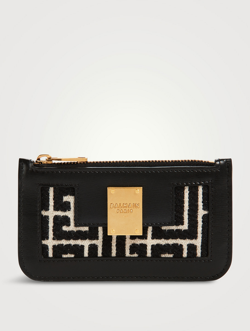 BALMAIN 1945 Monogram Jacquard Card Case | Holt Renfrew