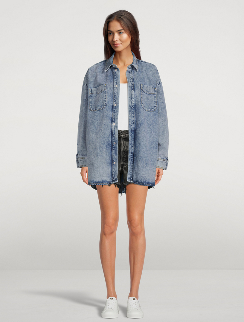 GOOD AMERICAN Denim Shacket | Holt Renfrew