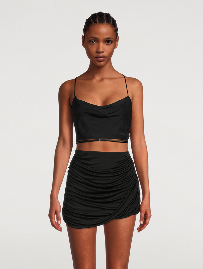 GAUGE81 Noda Silk Backless Crop Top | Holt Renfrew