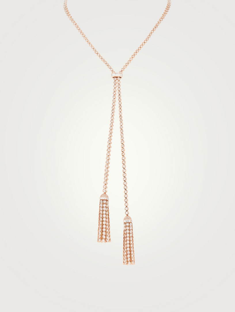 BOUCHERON Pompon 18K Rose Gold Necklace With Diamonds | Holt Renfrew