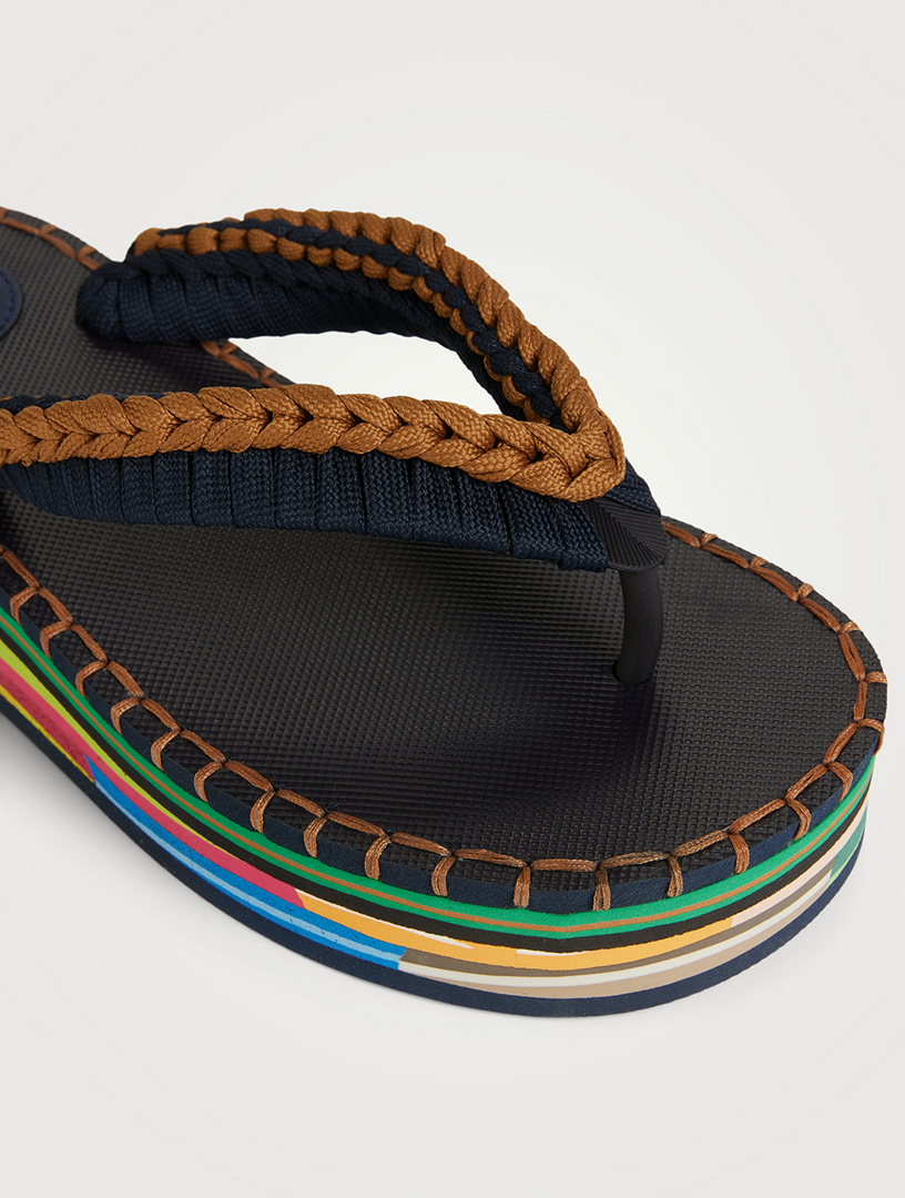 CHLOÉ Lou Crochet Platform Thong Sandals | Holt Renfrew