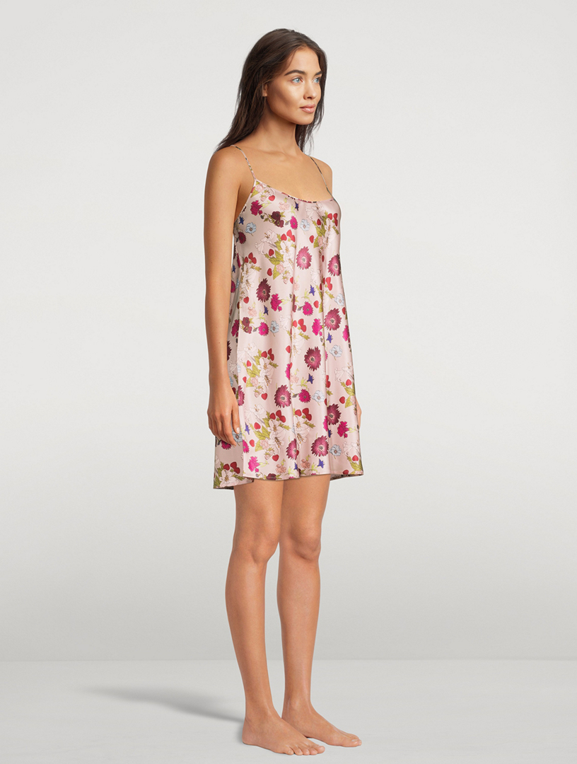 La Perla Silk Slip In Floral Print Holt Renfrew