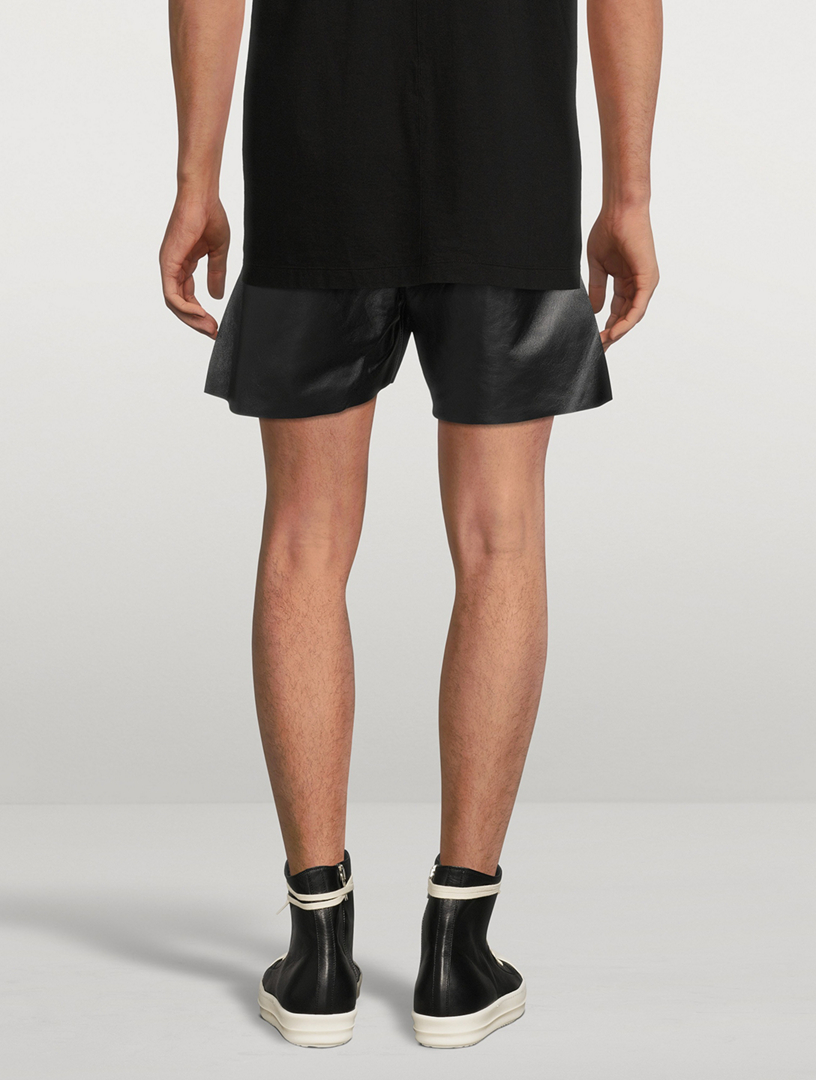RICK OWENS Strobe Penta Leather Boxer Shorts | Holt Renfrew