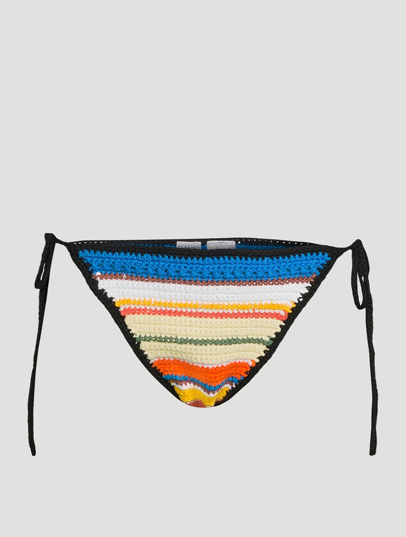 GANNI Crochet String Bikini Bottom | Holt Renfrew