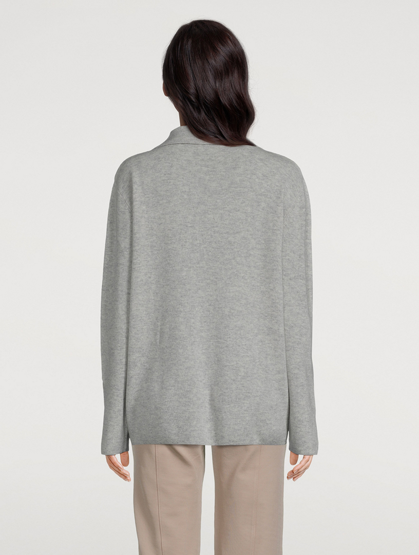 UNCLE STUDIOS The Wool-Cashmere Open Polo Sweater | Holt Renfrew