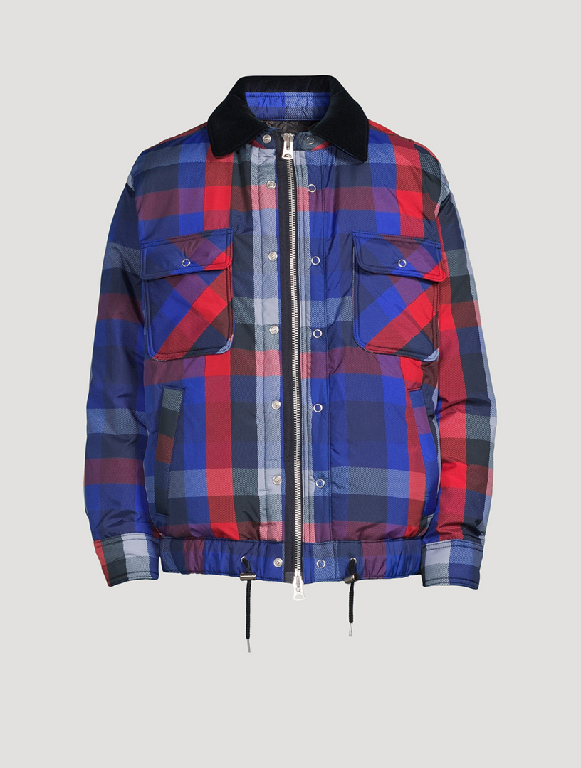 SACAI Plaid Padded Blouson Jacket | Holt Renfrew