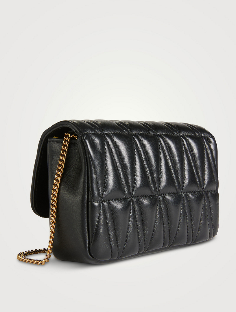 VERSACE Small Virtus Leather Shoulder Bag | Holt Renfrew