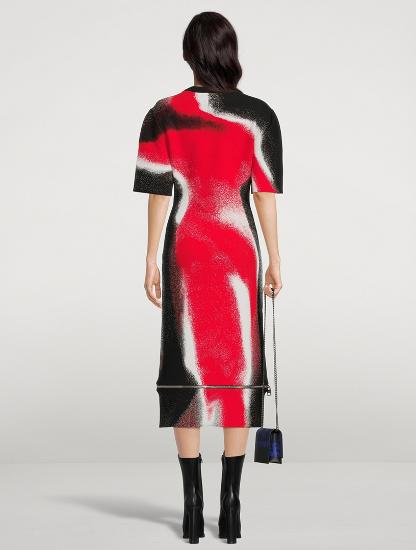 ALEXANDER MCQUEEN Mushroom Spores Jacquard Pencil Dress | Holt Renfrew