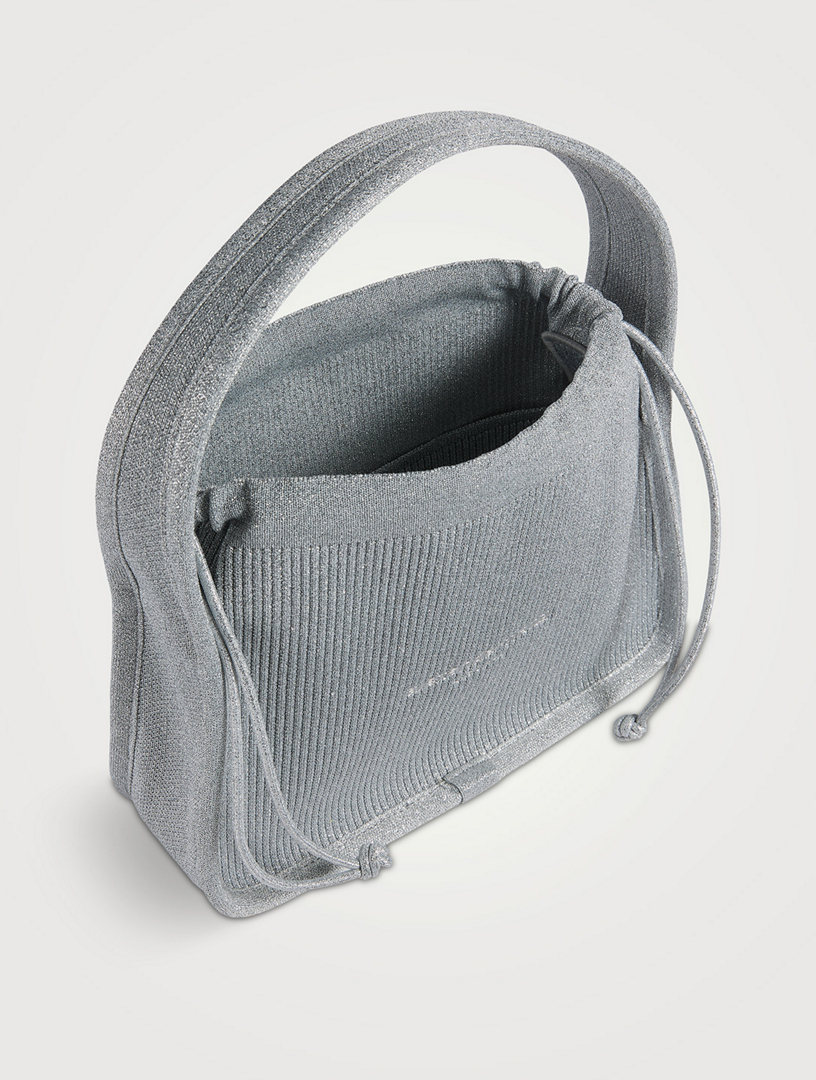 ALEXANDER WANG Small Ryan Metallic Rib-Knit Shoulder Bag | Holt Renfrew