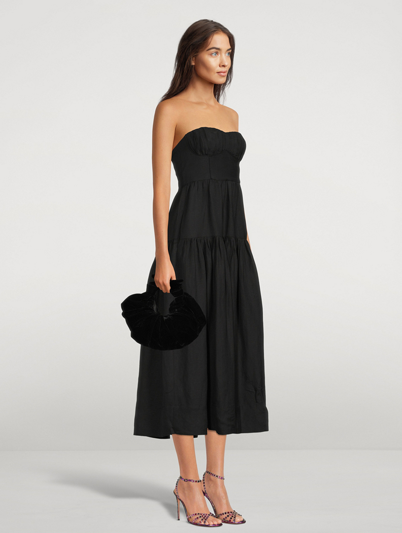 SHONA JOY Morgan Strapless Midi Dress | Holt Renfrew