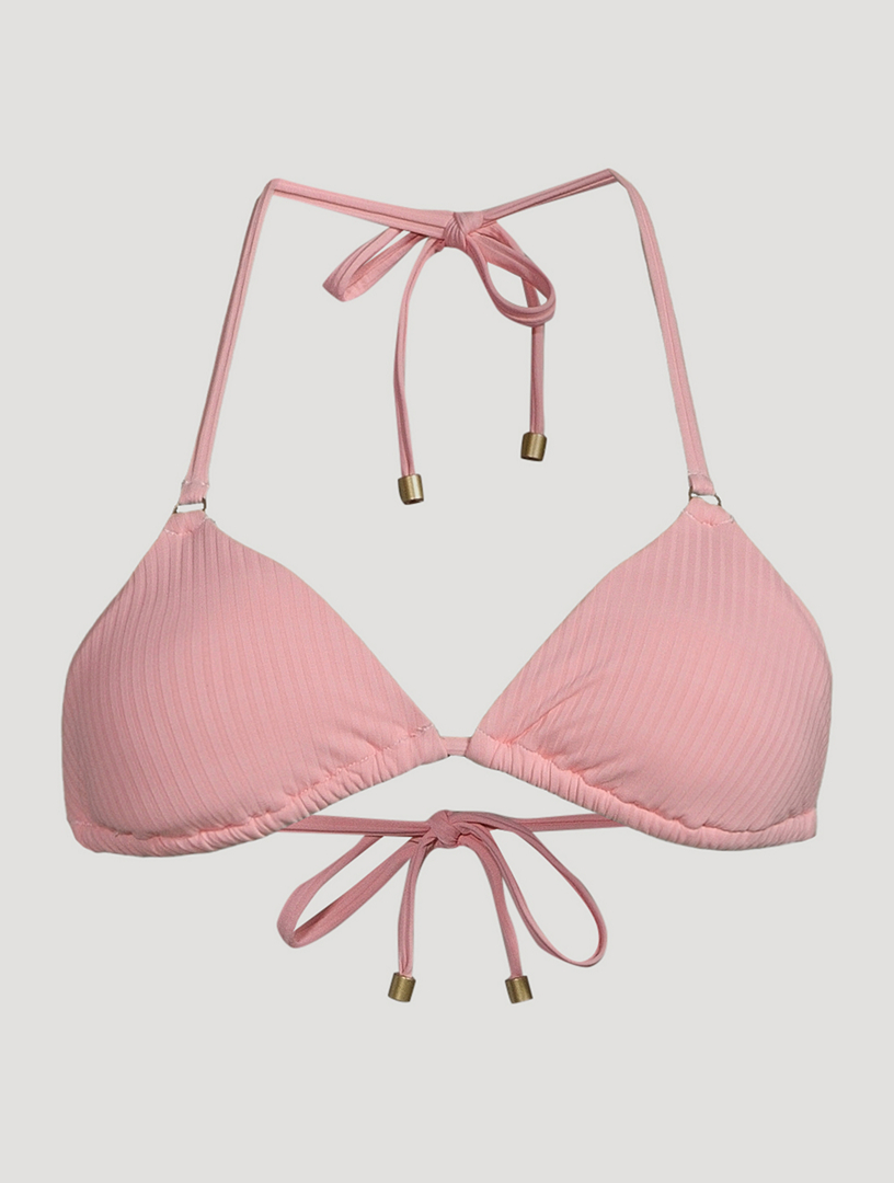 VITAMIN A Gia Ring Triangle Swim Top | Holt Renfrew