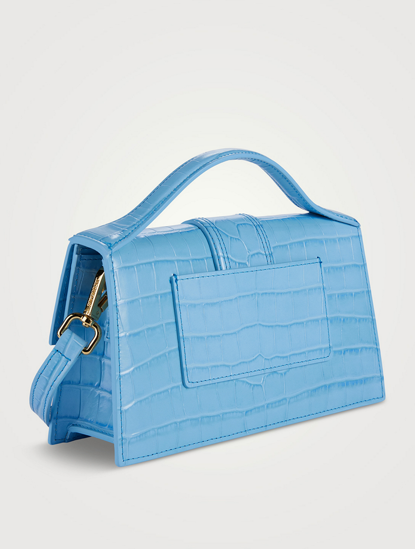 JACQUEMUS Le Grand Bambino Croc-Embossed Leather Envelope Bag | Holt ...
