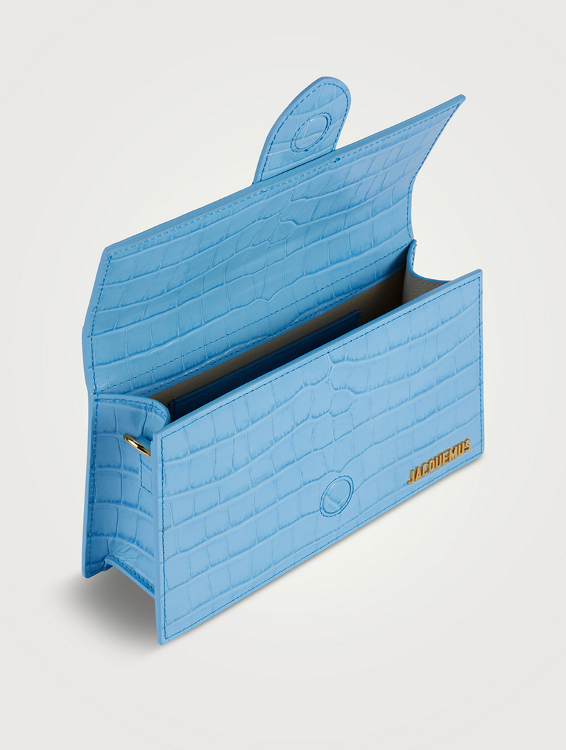 JACQUEMUS Le Grand Bambino Croc-Embossed Leather Envelope Bag | Holt ...