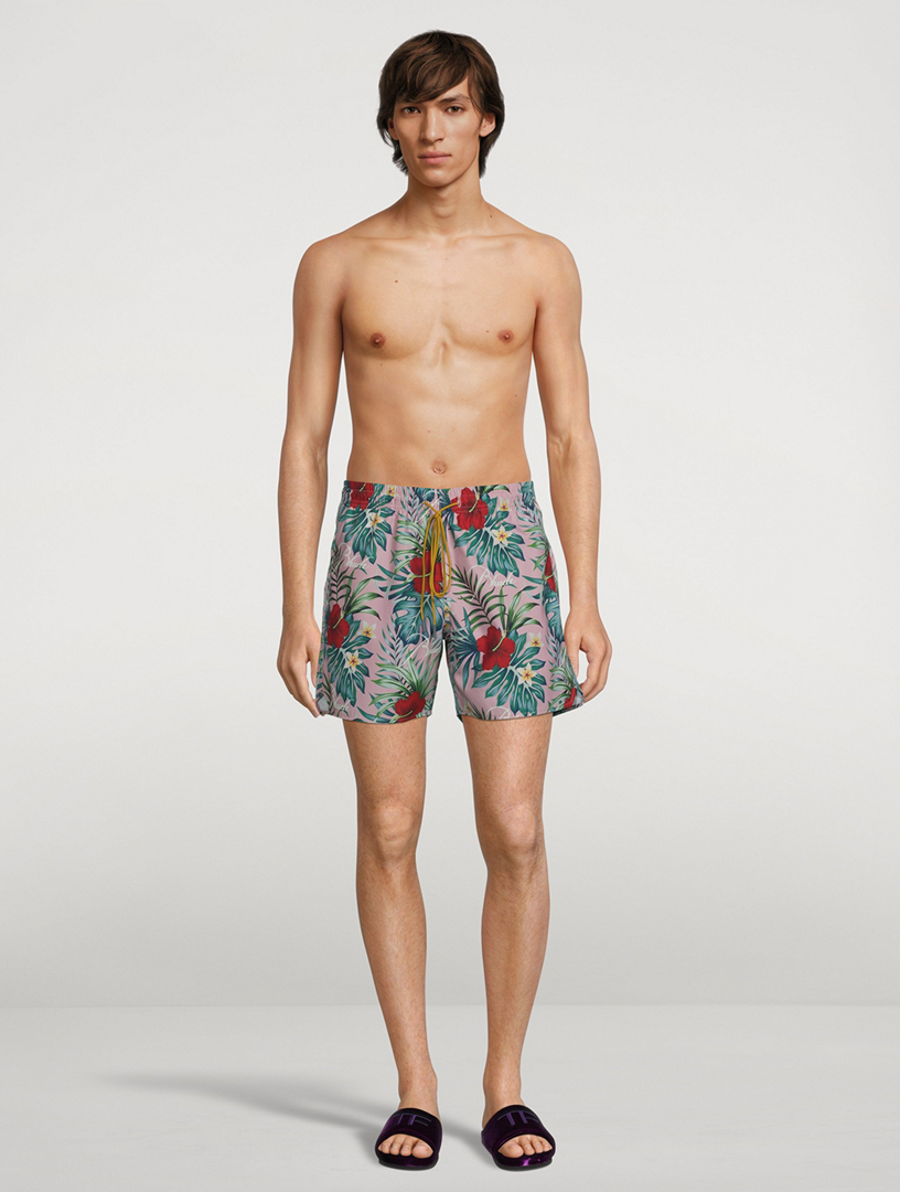 RHUDE Swim Shorts With Hawaiian Logo | Holt Renfrew
