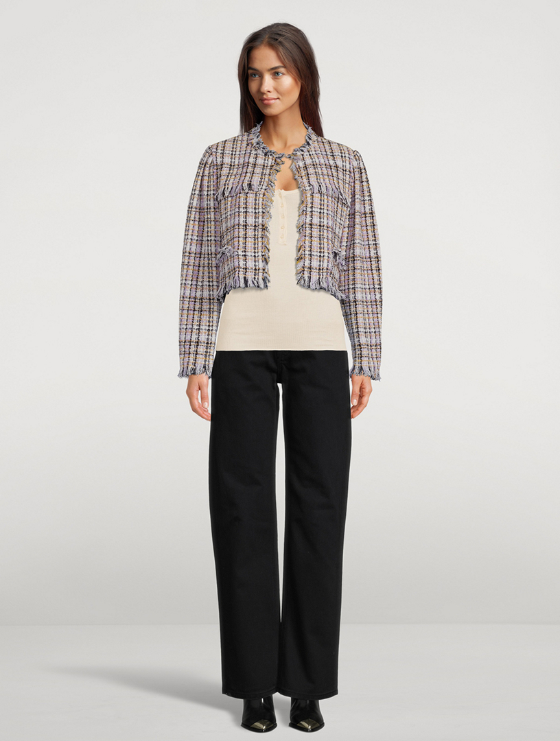 ISABEL MARANT ÉTOILE Nameo Bouclé Fringe Jacket | Holt Renfrew
