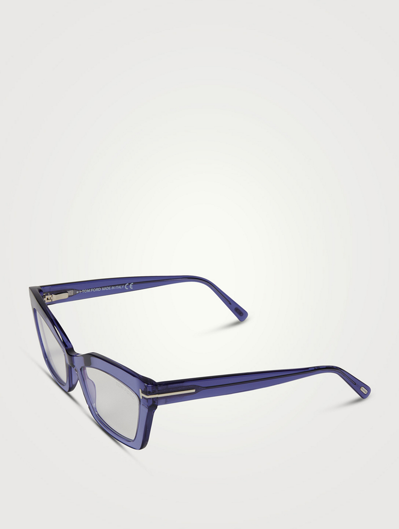 TOM FORD Cat Eye Optical Glasses With Blue Block Lenses | Holt Renfrew