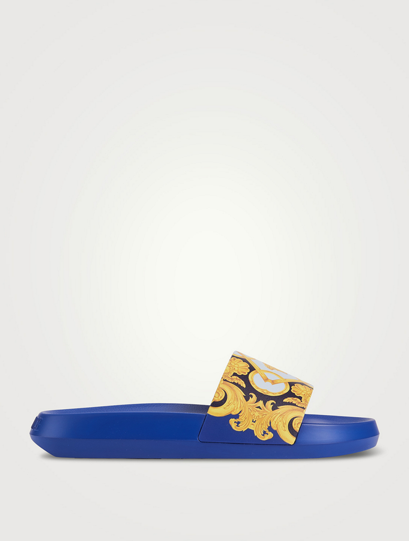 VERSACE Barocco Pool Slides | Holt Renfrew