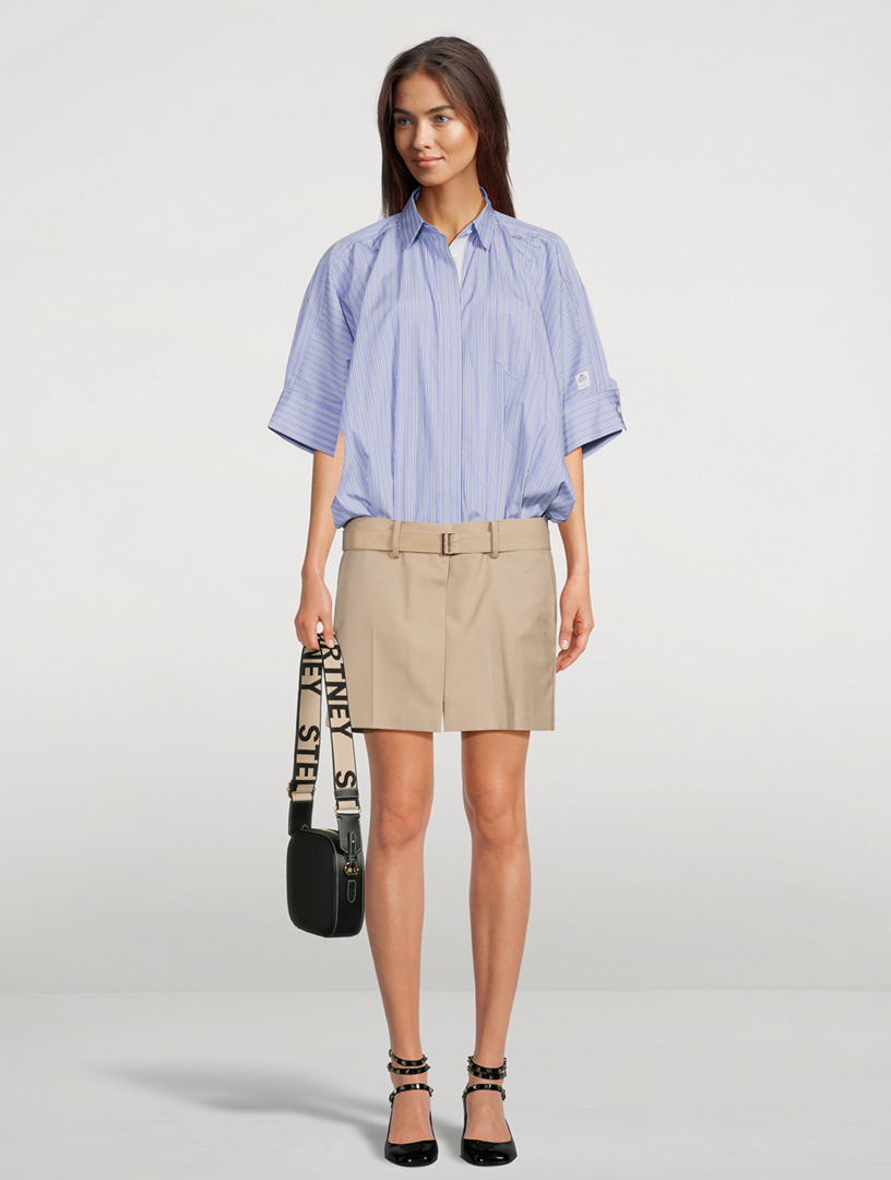 SACAI Sacai x Thomas Mason Poplin Dress In Stripe Print | Holt Renfrew