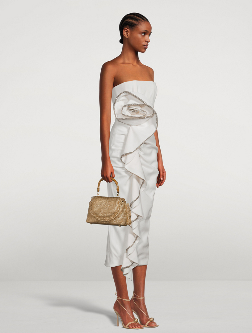 CULT GAIA Mini Ozzy Metallic Raffia Top Handle Bag | Holt Renfrew