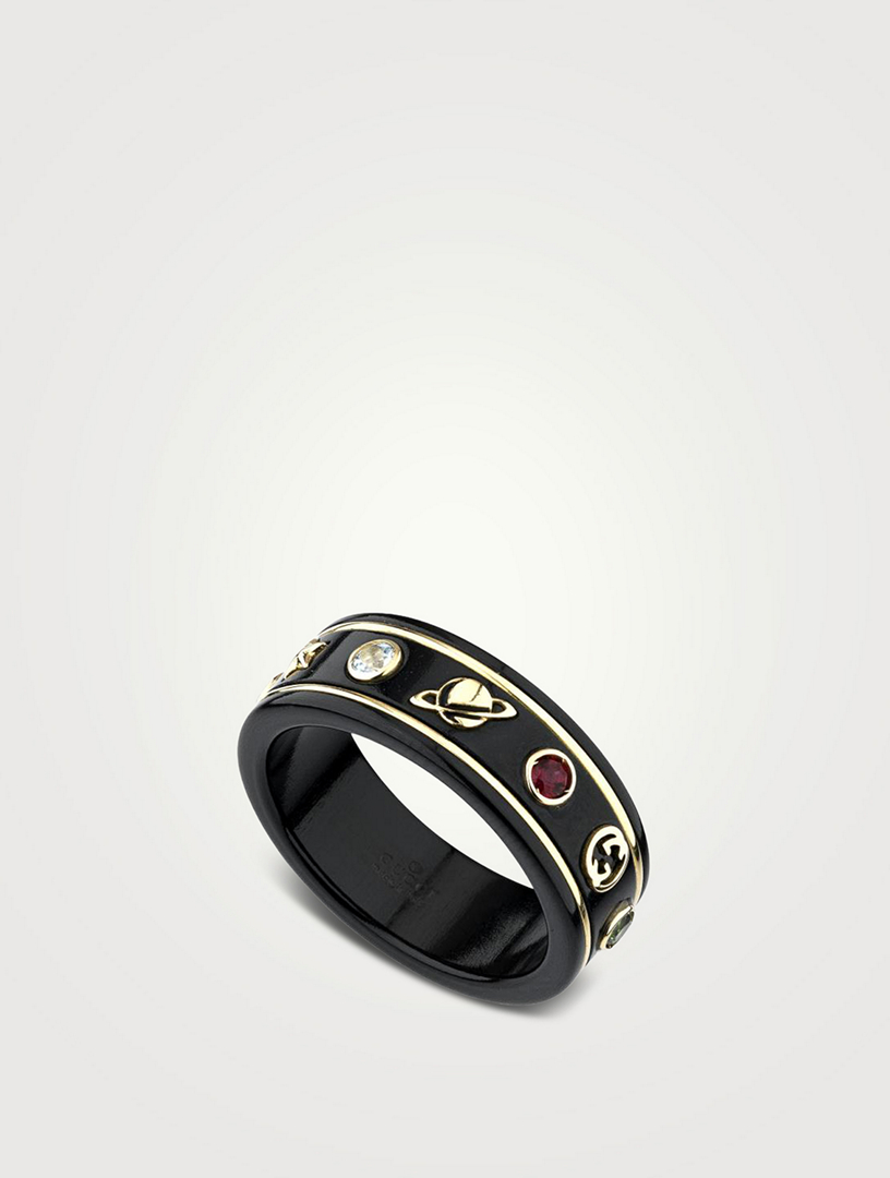 GUCCI Saturn Icon Thin Band Ring | Holt Renfrew