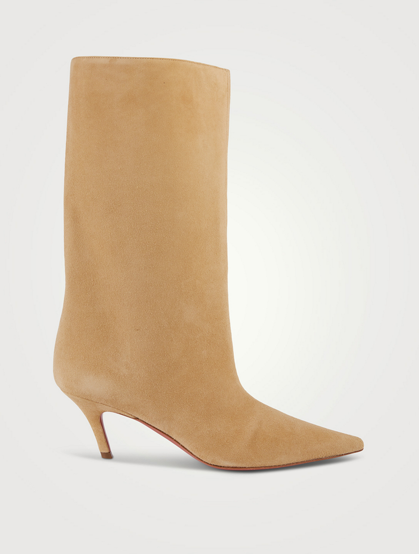 AMINA MUADDI Fiona Suede Mid-Calf Boots | Holt Renfrew