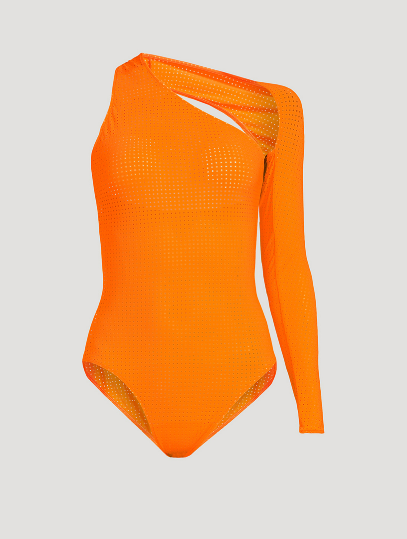 AlaÏa Asymmetric One Piece Swimsuit Holt Renfrew
