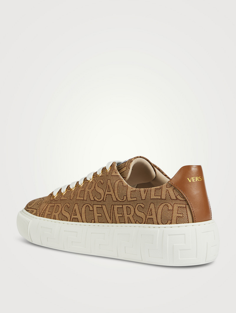 VERSACE Greca Canvas Sneakers In Versace Allover Print | Holt Renfrew
