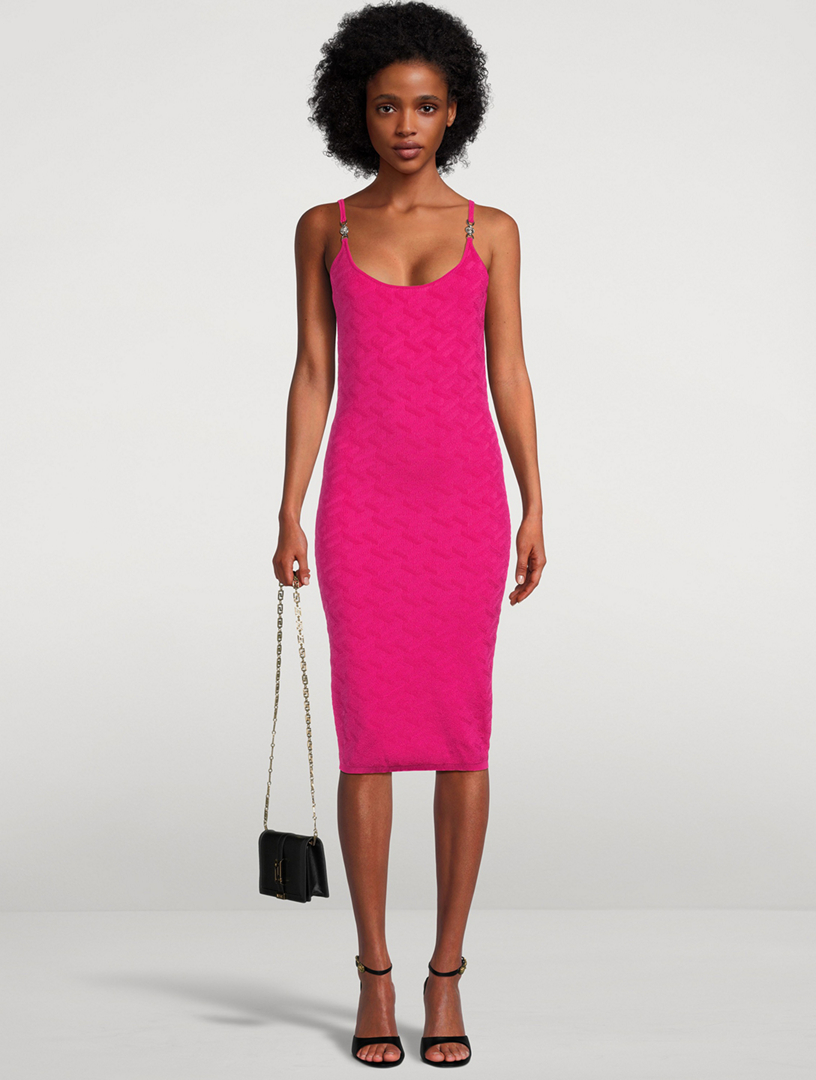 VERSACE La Greca Jacquard Medusa '95 Midi Dress | Holt Renfrew