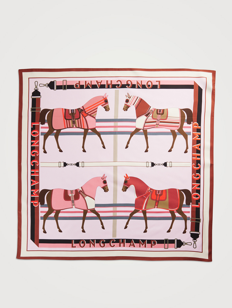 LONGCHAMP Silk Scarf In Paddock Print | Holt Renfrew