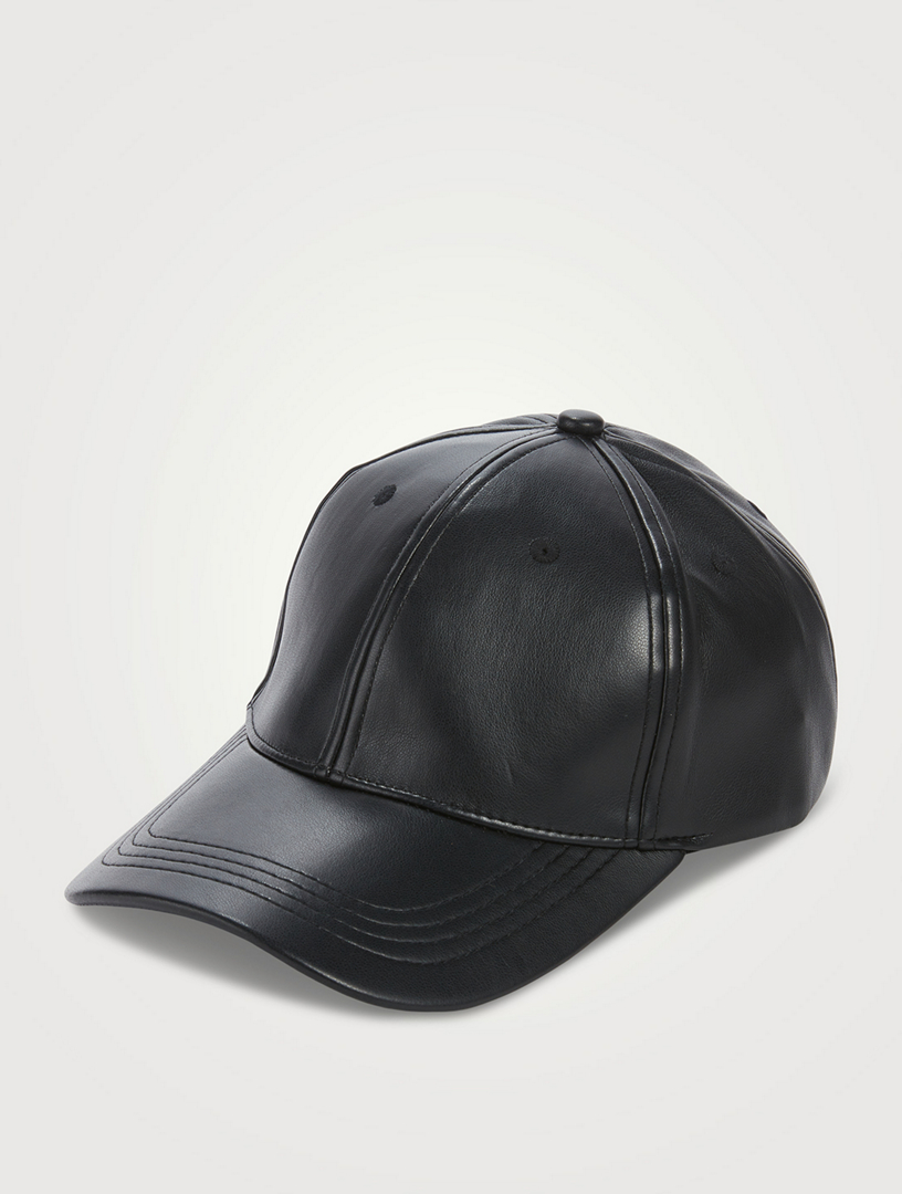 STAND STUDIO Cia Faux Leather Baseball Cap | Holt Renfrew