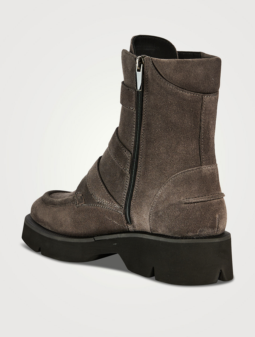 LA CANADIENNE Benwin Suede Combat Boots | Holt Renfrew