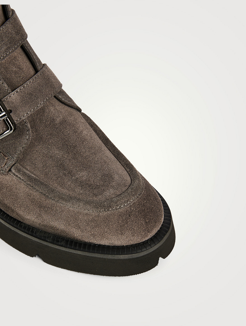 LA CANADIENNE Benwin Suede Combat Boots | Holt Renfrew