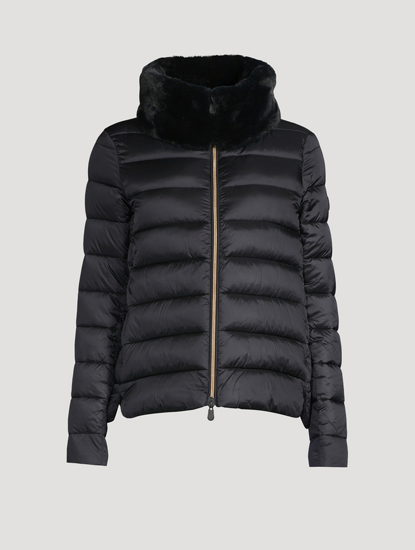 SAVE THE DUCK Mei Faux Fur-Trimmed Puffer Jacket | Holt Renfrew