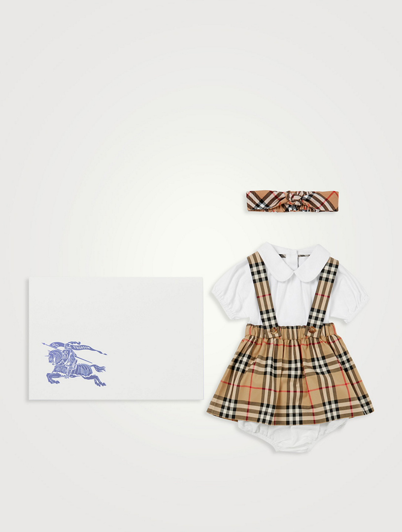 BURBERRY Three-Piece Check Baby Gift Set | Holt Renfrew