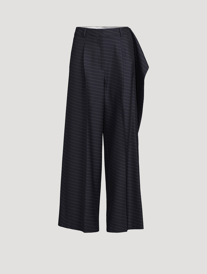 JW ANDERSON Wool-Blend Wide-Leg Pants With Side Panel | Holt Renfrew