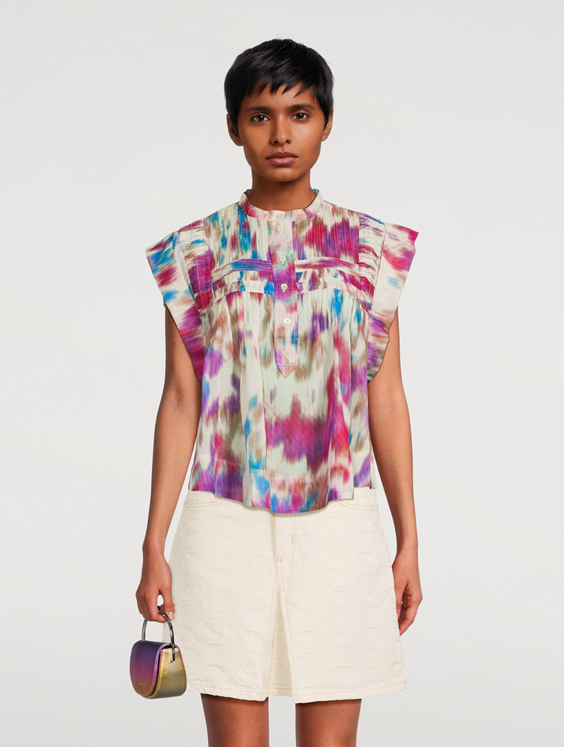 ISABEL MARANT ÉTOILE Leaza Cotton Voile Blouse | Holt Renfrew