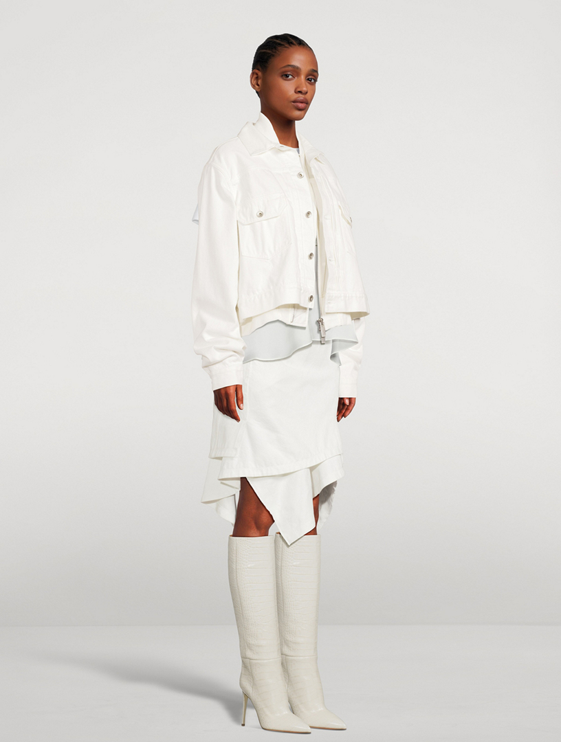 SACAI Layered Denim Jacket | Holt Renfrew