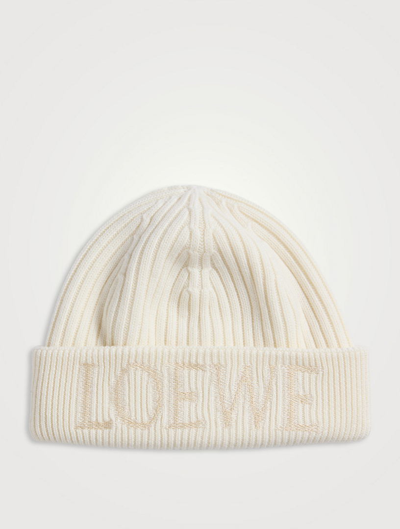 LOEWE Rib Knit Toque With Blurred Logo | Holt Renfrew