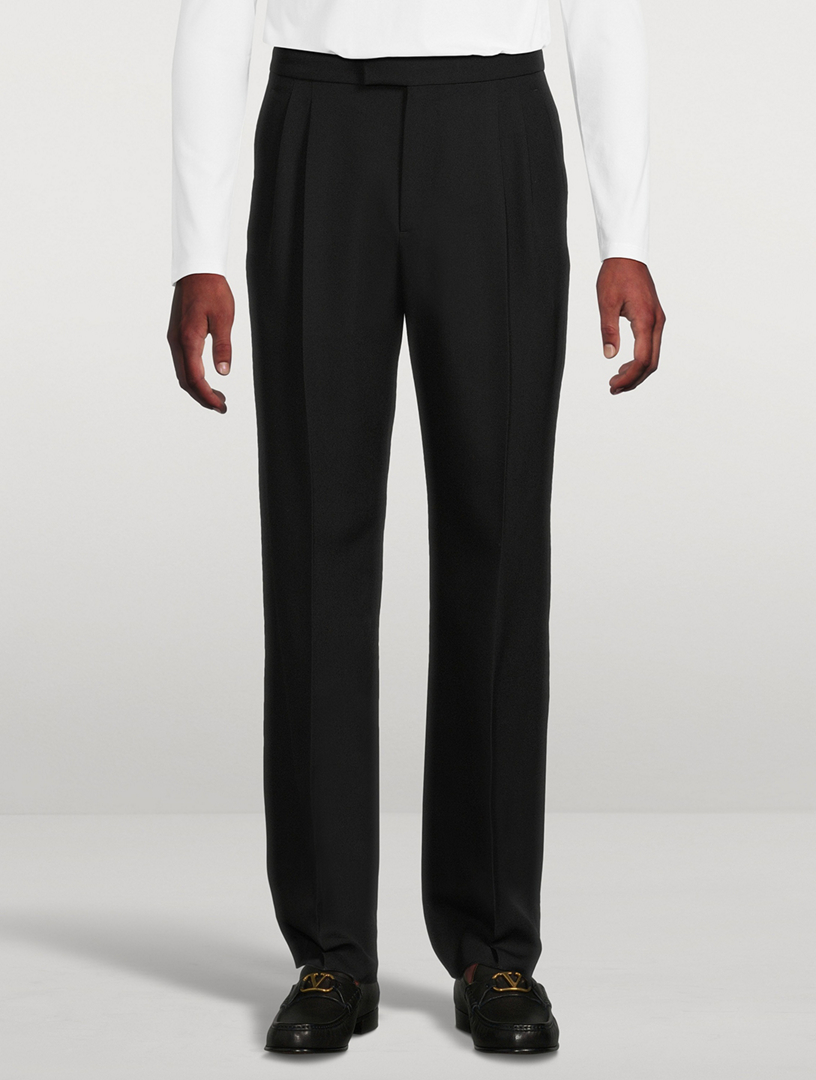 VALENTINO Grain de Poudre Wool Trousers | Holt Renfrew VALENTINO Grain de Poudre Wool Trousers | Holt Renfrew