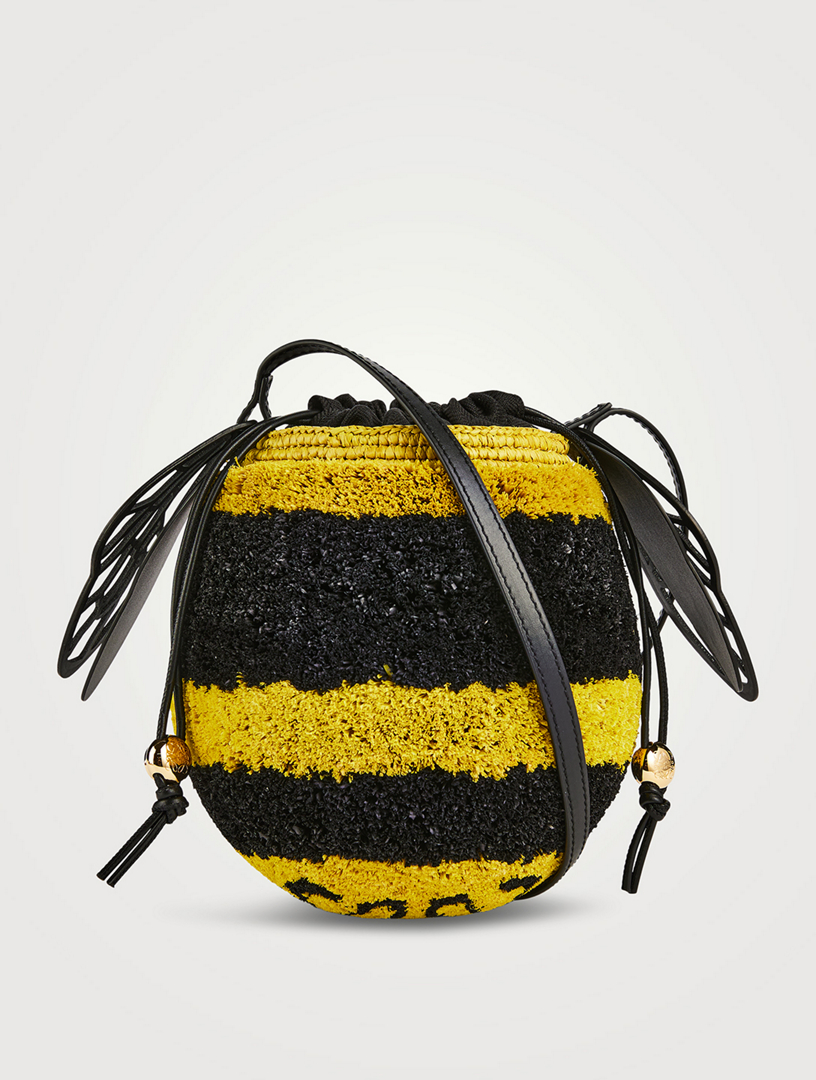 LOEWE Loewe x Paula's Ibiza Bee Raffia Crossbody Bag | Holt LOEWE Loewe x Paula's Ibiza Bee Raffia Crossbody Bag | Holt
